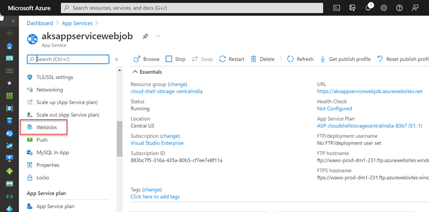 How To Create Service Bus Triggered WebJob In .Net Core